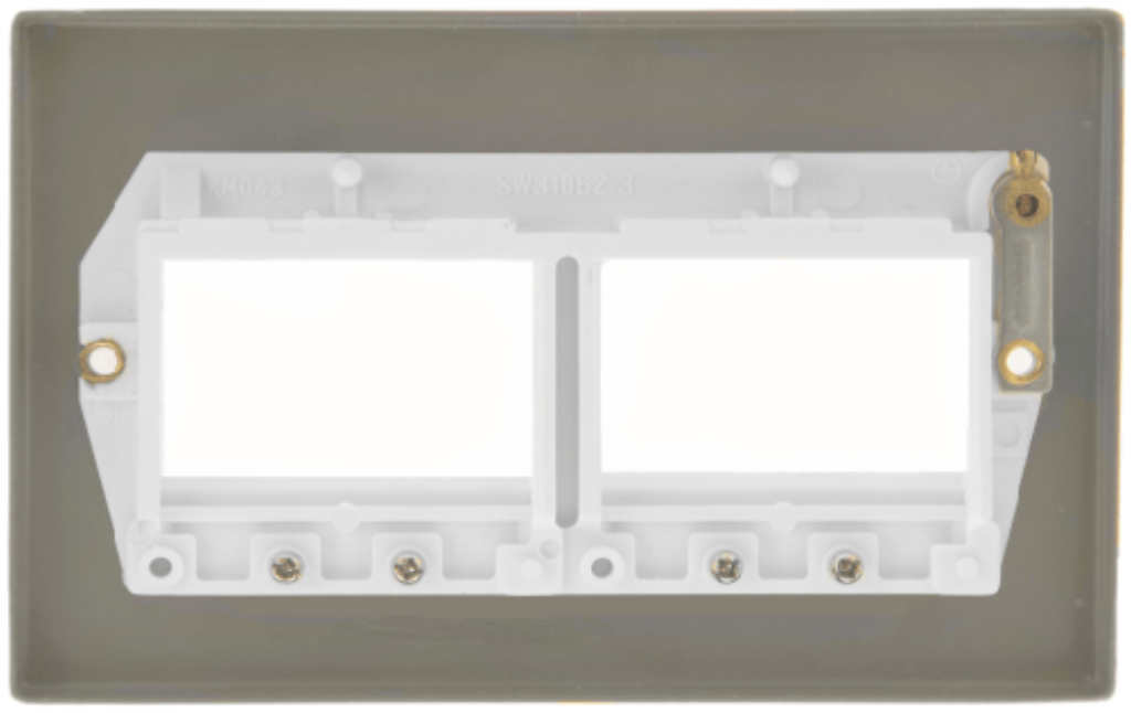 Click Deco Victorian Stainless Steel 2 Gang 6 (2x3) Aperture ...