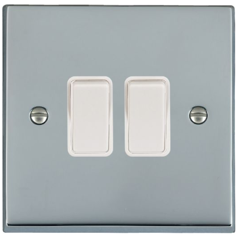 Hamilton Cheriton Victorian Bright Chrome 2 Gang 10AX Intermediate ...