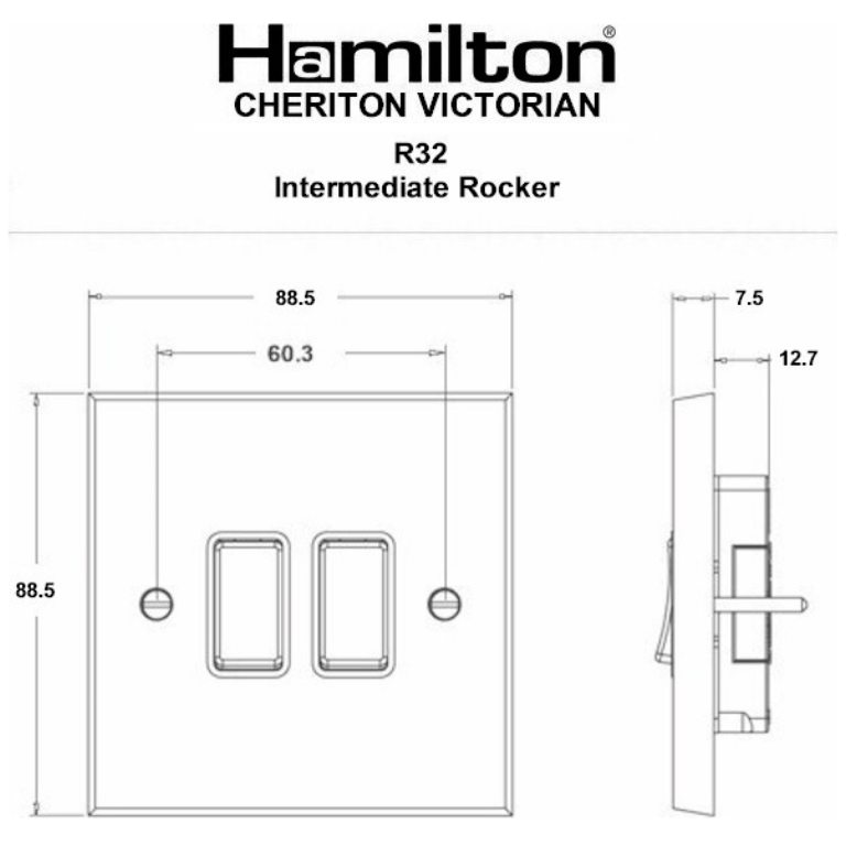 Hamilton Cheriton Victorian Bright Chrome 2 Gang 10AX Intermediate ...