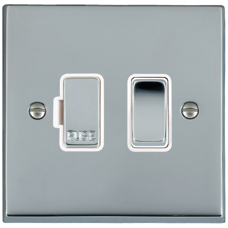 Hamilton Cheriton Victorian Bright Chrome 13A Double Pole Switched ...