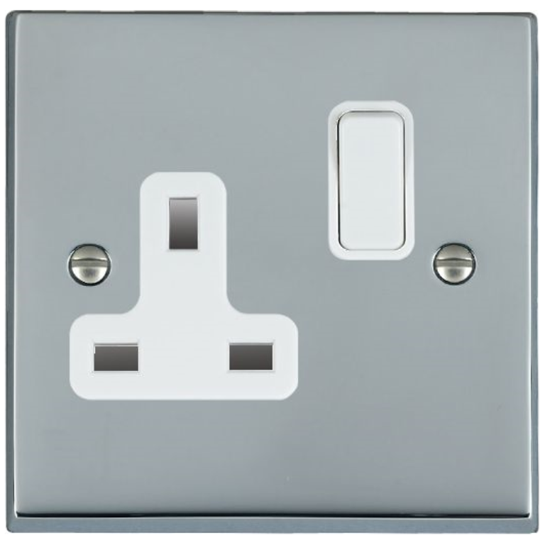 Hamilton Cheriton Victorian Bright Chrome 1 Gang 13A Double Pole ...