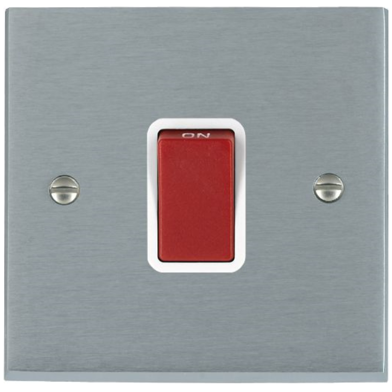 Hamilton Cheriton Victorian Satin Chrome 45A Double Pole Switch with ...