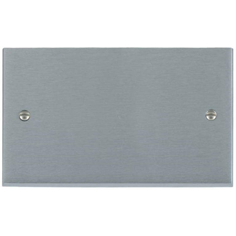 Hamilton Cheriton Victorian Satin Chrome Double Blank Plate | UKES