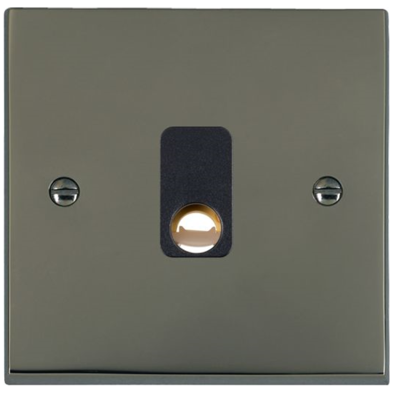 Hamilton Cheriton Victorian Black Nickel 20A Cable Outlet with Black ...