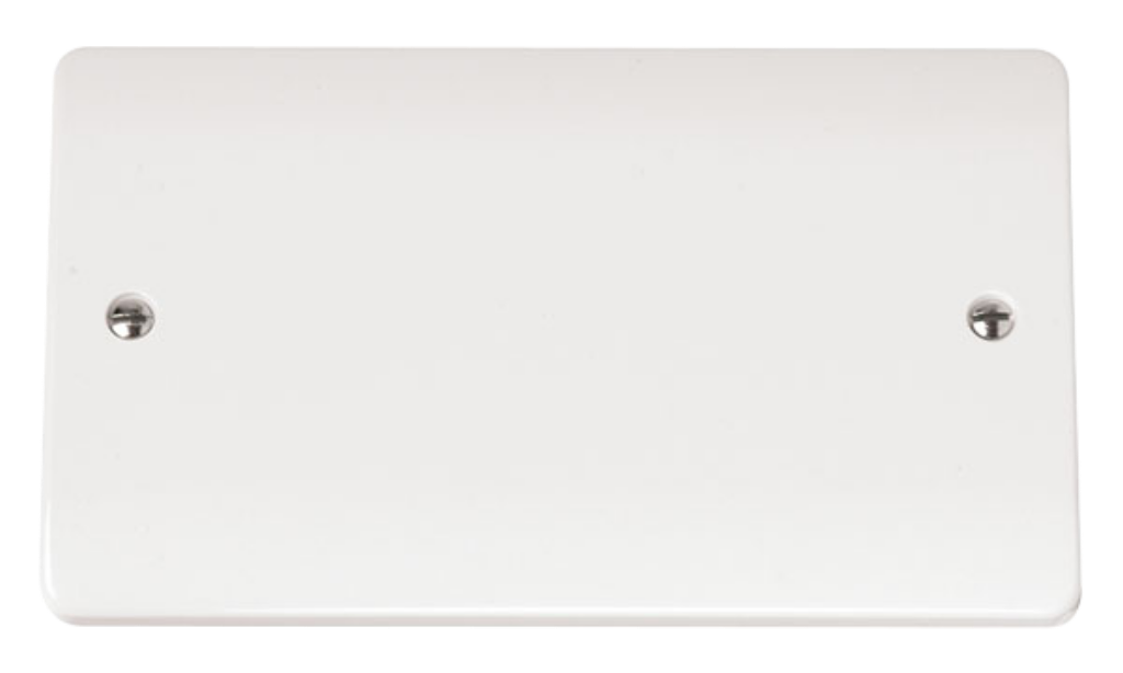 Click Mode Double White PVC Blank Plate | UKES