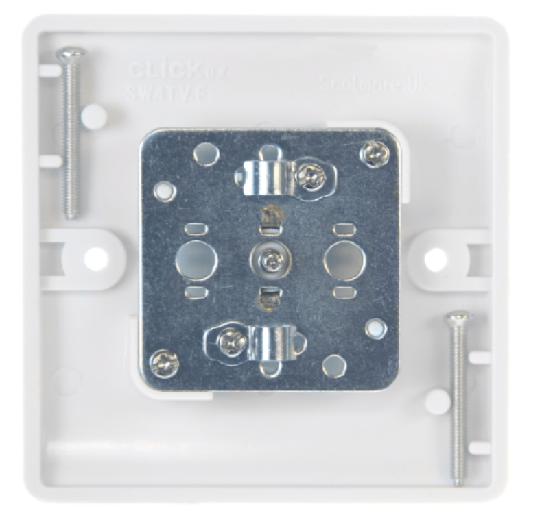 Click Mode Single White PVC Coaxial Socket | UKES