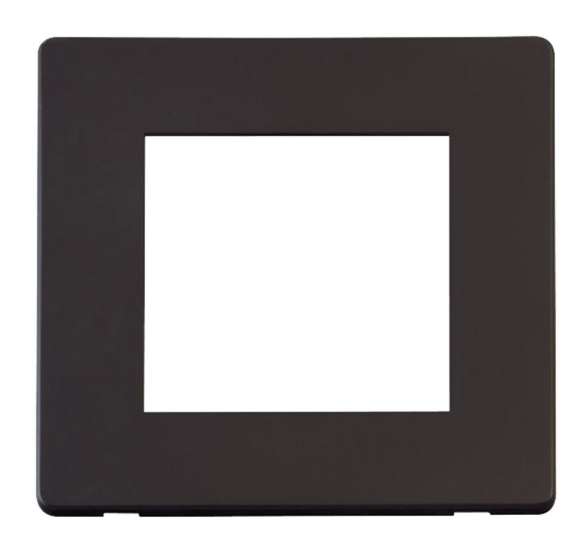 Click Definity Matt Black 1 Gang 2 Aperture Unfurnished New Media Plate ...