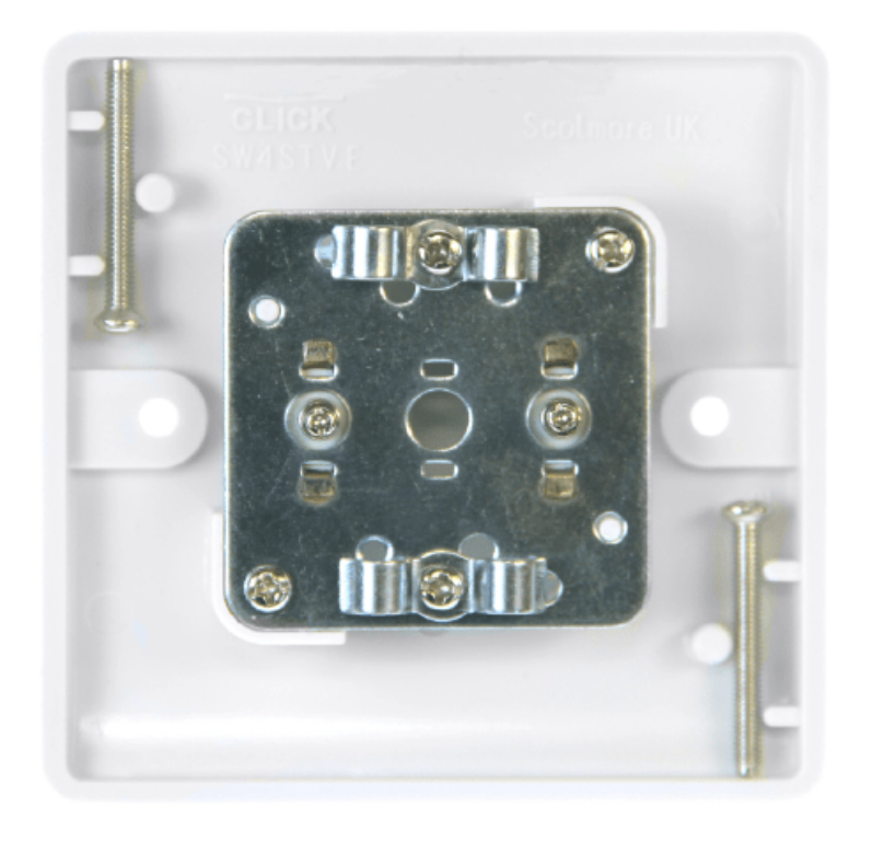 Click Mode Twin White PVC Coaxial Socket | UKES