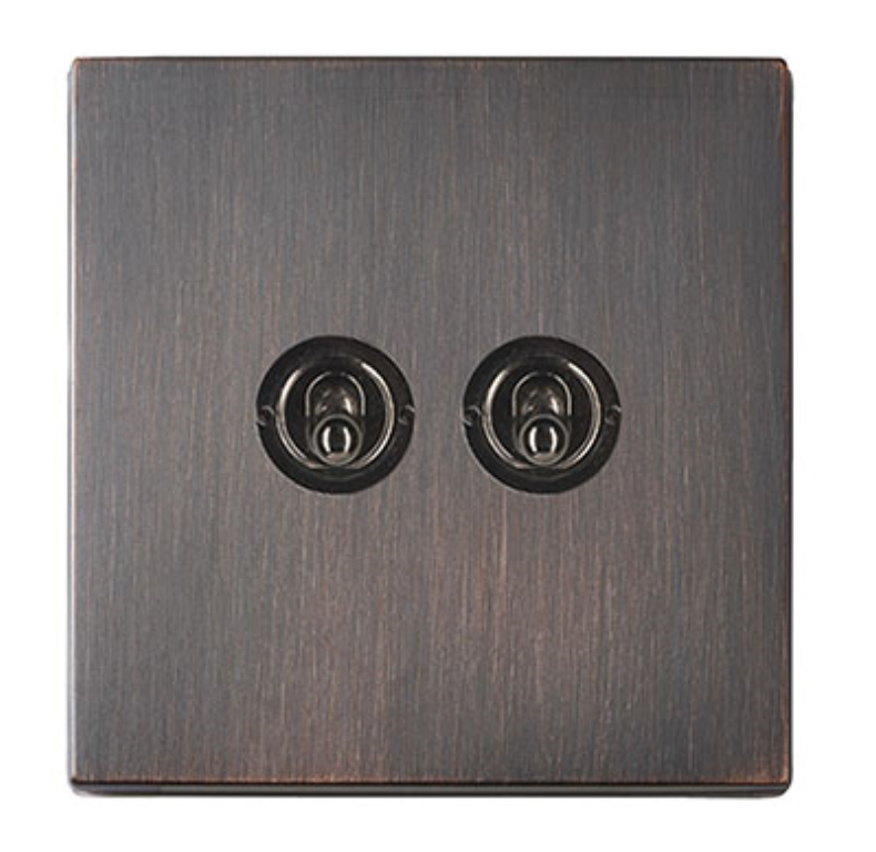 Hamilton Hartland CFX Etrium Bronze 2 Gang 20AX 2 Way Toggle Switch ...
