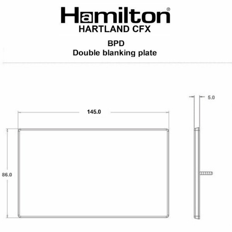 Hamilton Hartland CFX Primed White Double Blank Plate | UKES