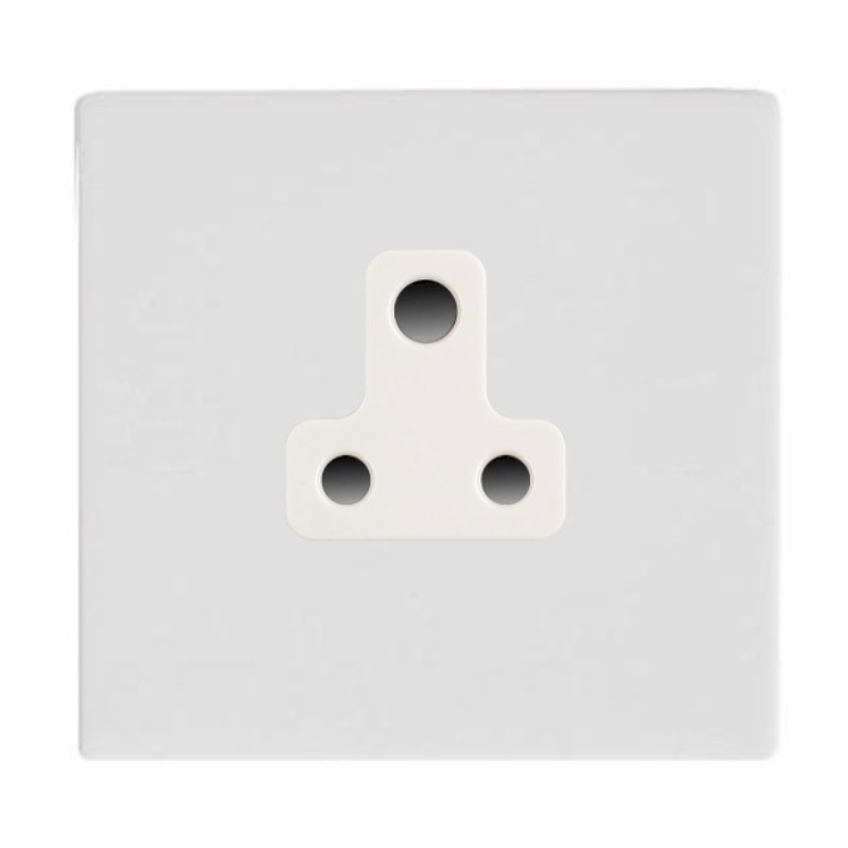 Hamilton Sheer CFX Gloss White 1 Gang 5A Unswitched Socket with White ...