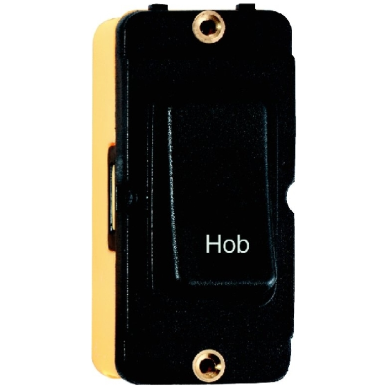 Hamilton GRID-IT 20AX Double Pole Hob Switch Module with Black Rocker ...