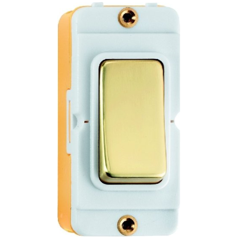 Hamilton GRID-IT 20AX Double Pole Switch Module with Polished Brass ...