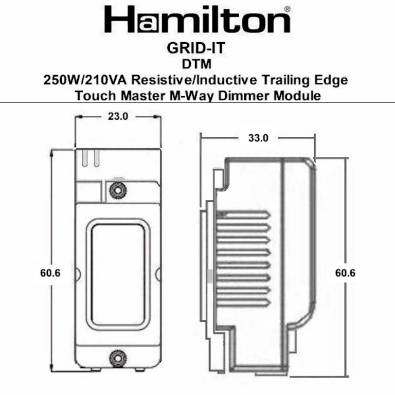 Hamilton GRID-IT 250W/210VA Multi-Way Resistive/Inductive Trailing Edge ...