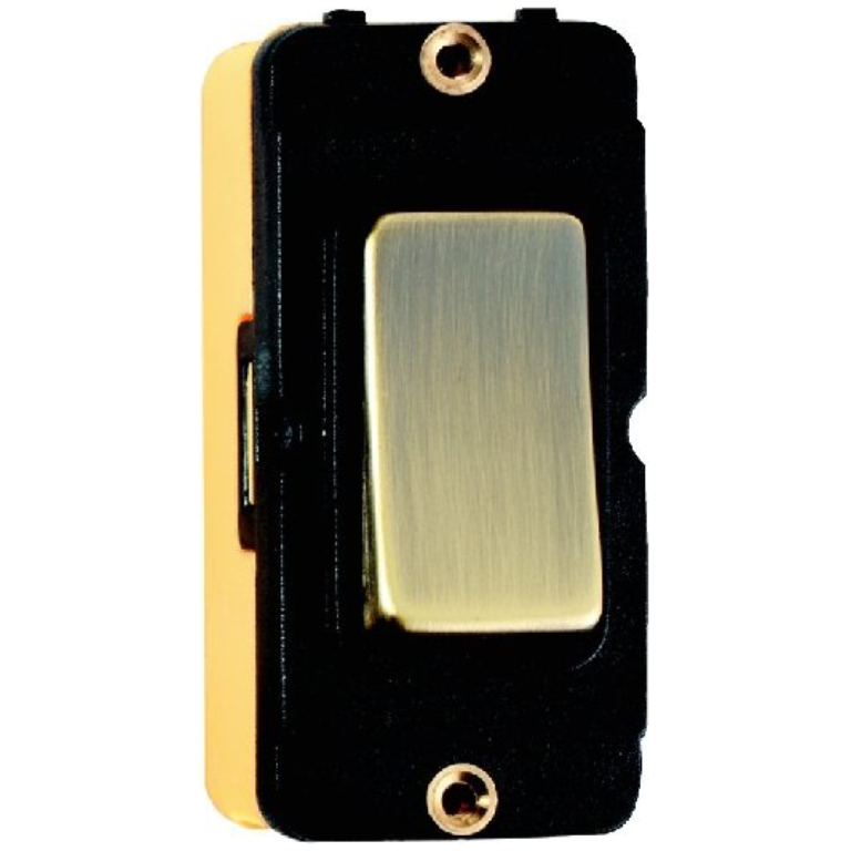 Hamilton GRID-IT 10AX 2 Way Switch Module with Antique Brass Rocker and ...