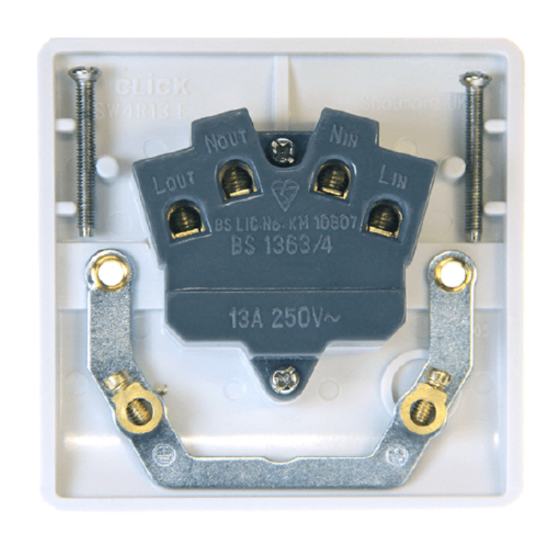 Click Mode 13amp White PVC Fused Spur Connection Unit | UKES