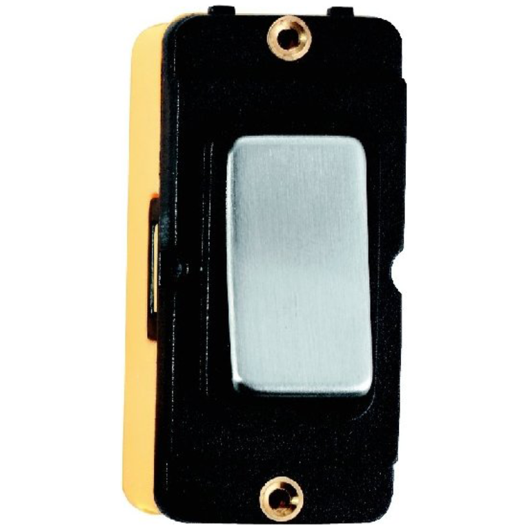 Hamilton GRID-IT 10AX 2 Way Switch Module with Satin Steel Rocker and ...