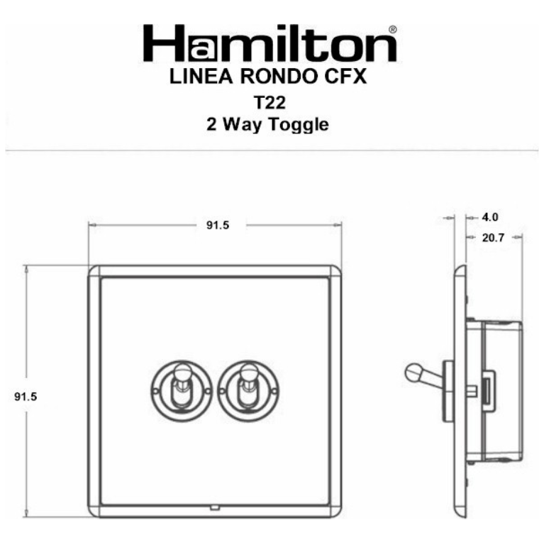 Hamilton Linea-Rondo CFX Richmond Bronze Frame/Richmond Bronze Plate 2 ...