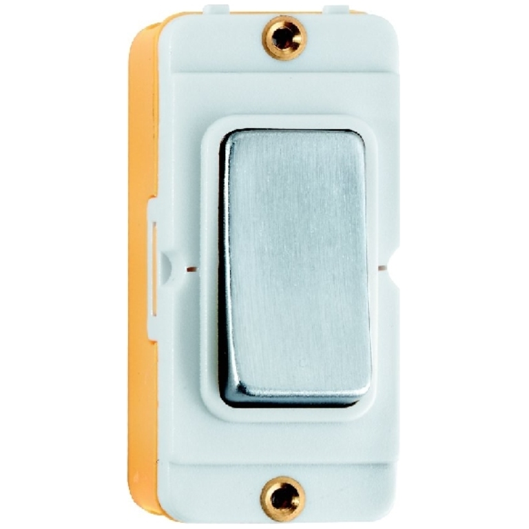 Hamilton GRID-IT 20AX 2 Way Switch Module with Satin Chrome Rocker and ...