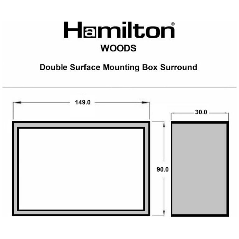 Hamilton Woods Light Oak Double 30mm Deep Surface Mounting Box Surround ...