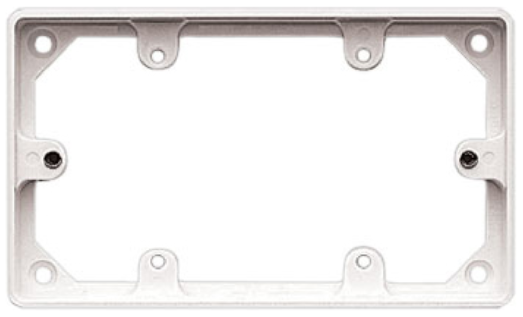 MK Electric Double 20mm Deep White PVC Mounting Frame | UKES