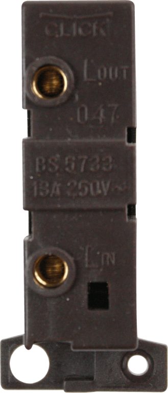 Click MiniGrid Brushed Stainless 13A Ingot Fused Connection Module with ...