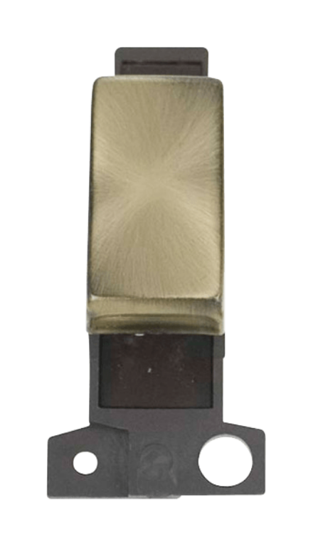 Click MiniGrid Antique Brass 10A 3 Position Retractive Ingot Switch ...