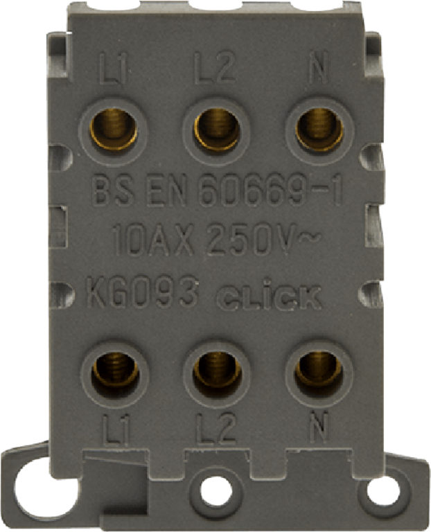 Click MiniGrid Polar White 10A 3 Pole Lockable Fan Switch Module | UKES