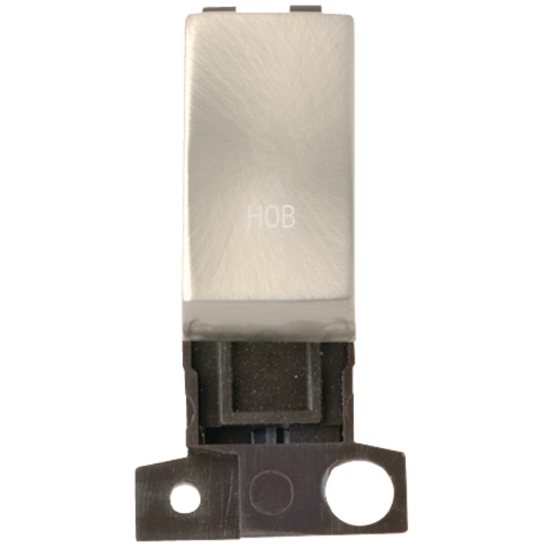 Click MiniGrid Satin Chrome 13A/10AX Double Pole Hob Ingot Switch ...