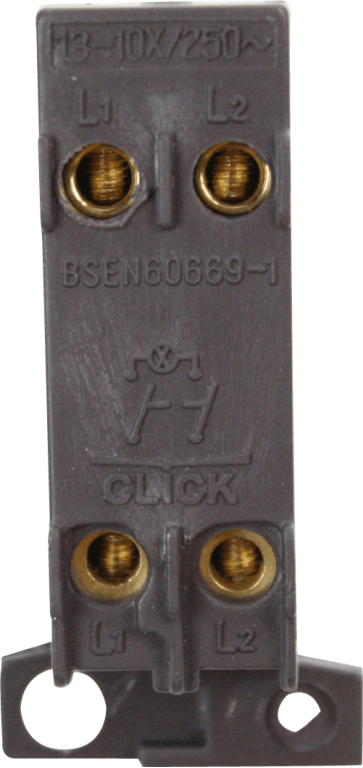 Click MiniGrid Black 13A/10AX Double Pole Fan Switch Module | UKES