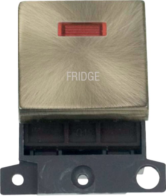 Click MiniGrid Antique Brass 20A Double Pole Fridge Ingot Switch Module ...