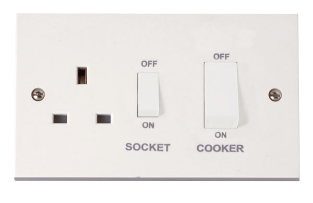 Click Polar PRW504 45A Cooker Switch with 13A Switched Socket Outlet | UKES