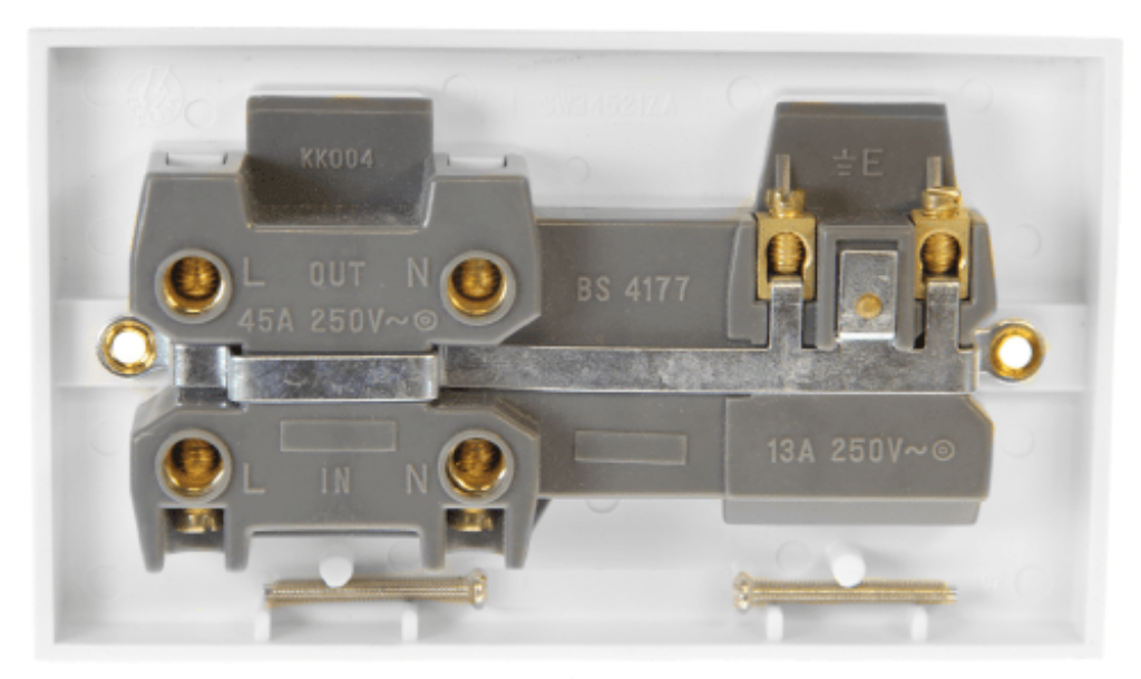 Click Polar PRW505 45A Cooker Switch with 13A Switched Socket Outlet ...