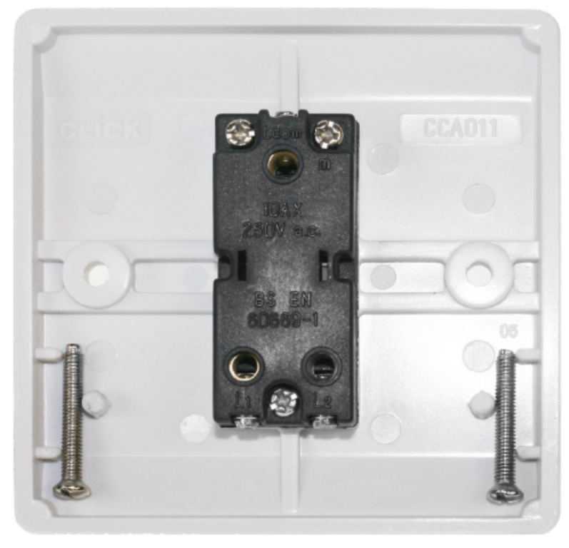 Click Curva 10A 1 Gang 1 Way Retractive Bell Switch | UKES
