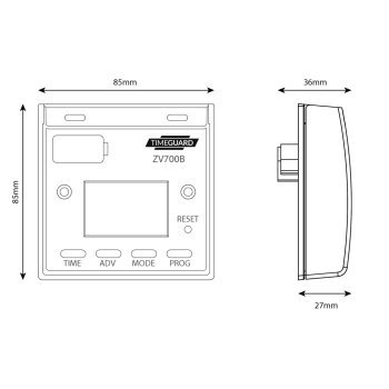 Timeguard ZV700B 7 Day Digital Light Switch with Optional Dusk Start | UKES