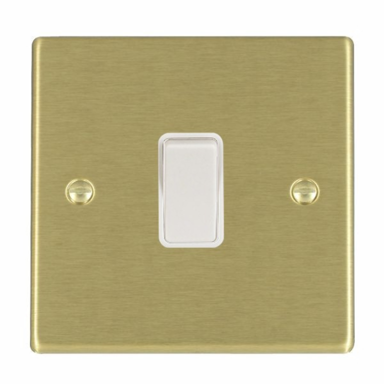 Hamilton Hartland Satin Brass 1 Gang 10AX Push To Make Retractive ...