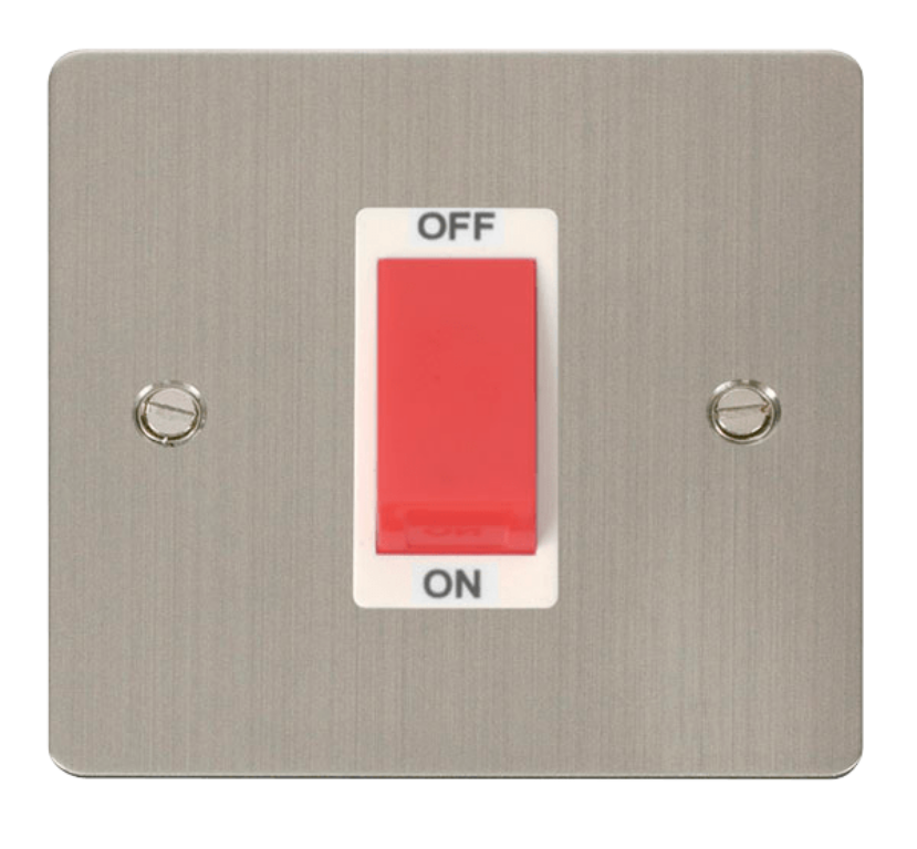 Click Define Stainless Steel Flat Plate Single 45A Cooker Switch with ...