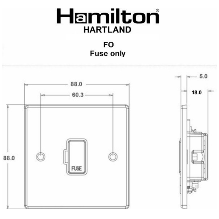 Hamilton Hartland Satin Brass 13A Unswitched Fused Spur with White ...