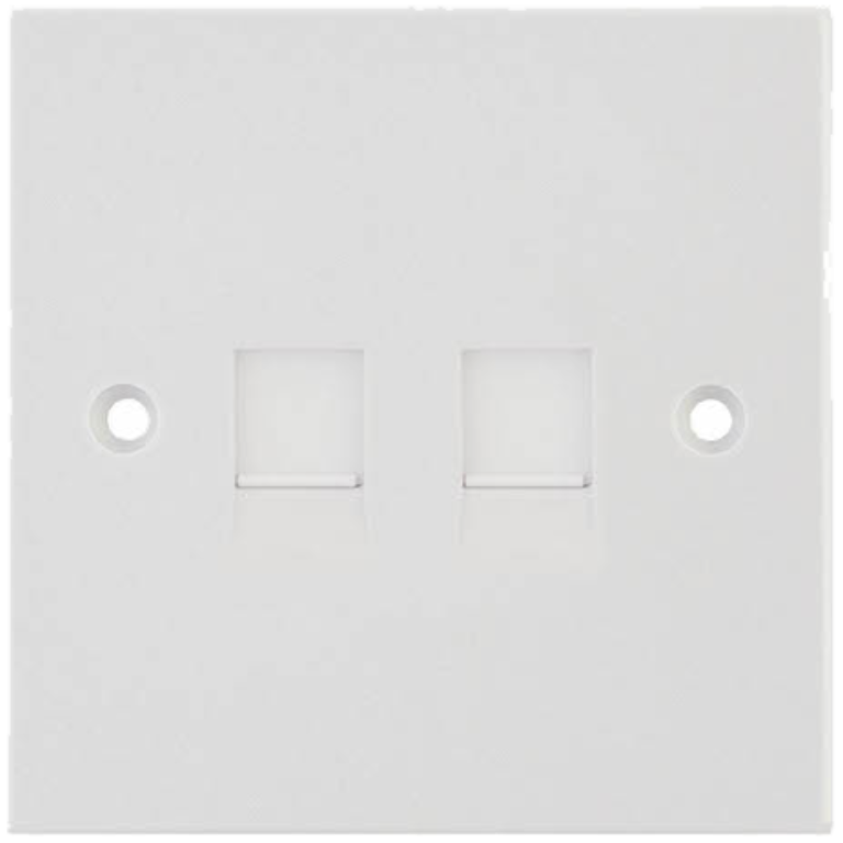 Selectric Square NLGRJ45/2 2 Gang RJ45 Data Socket | UKES