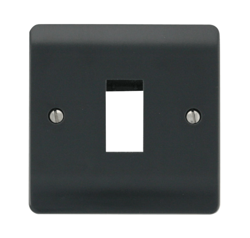 Click Part M Anthracite Grey Single Plate Single Aperture Module Plate ...