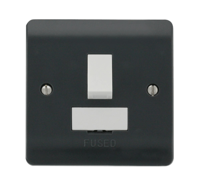 Click Part M Anthracite Grey 13A DP Switched Fused Connection Unit | UKES