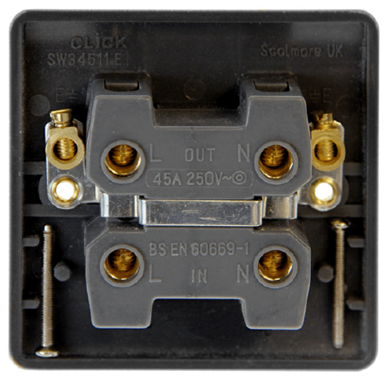 Click Part M Anthracite Grey 45A Double Pole Switch | UKES