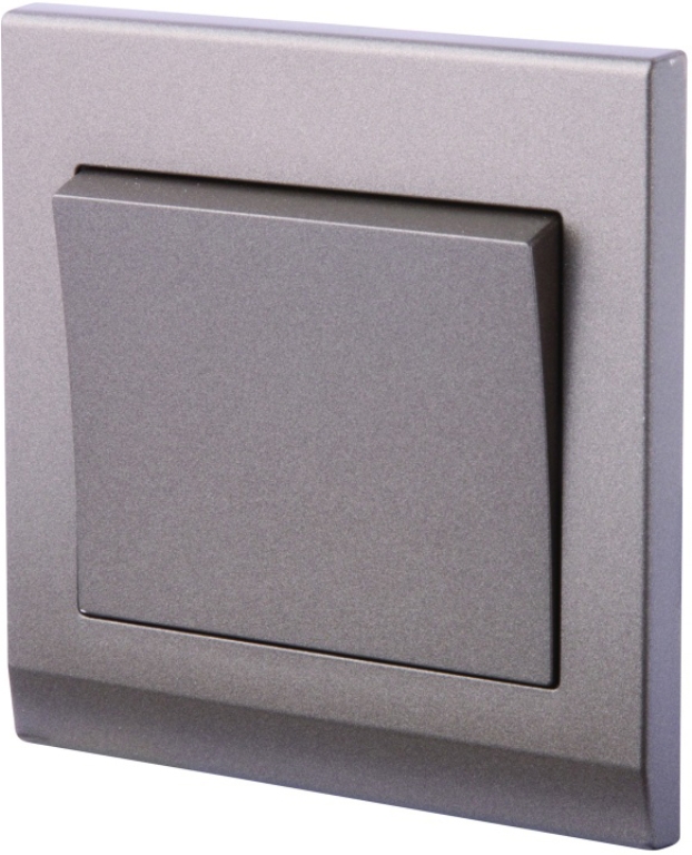 Retrotouch Simplicity Charcoal 1 Gang 2 Way Mechanical Light Switch | UKES