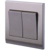 Retrotouch Simplicity Charcoal 2 Gang 2 Way Mechanical Light Switch | UKES