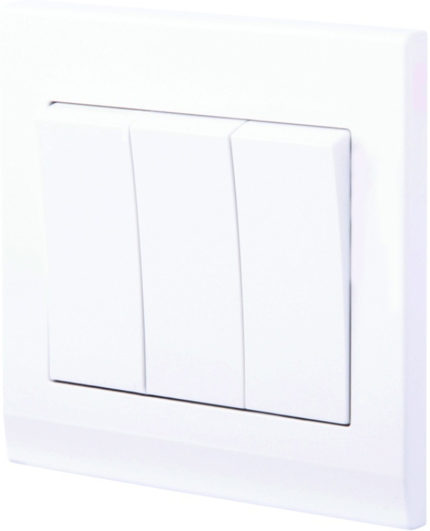 Retrotouch Simplicity White 3 Gang 2 Way Mechanical Light Switch | UKES