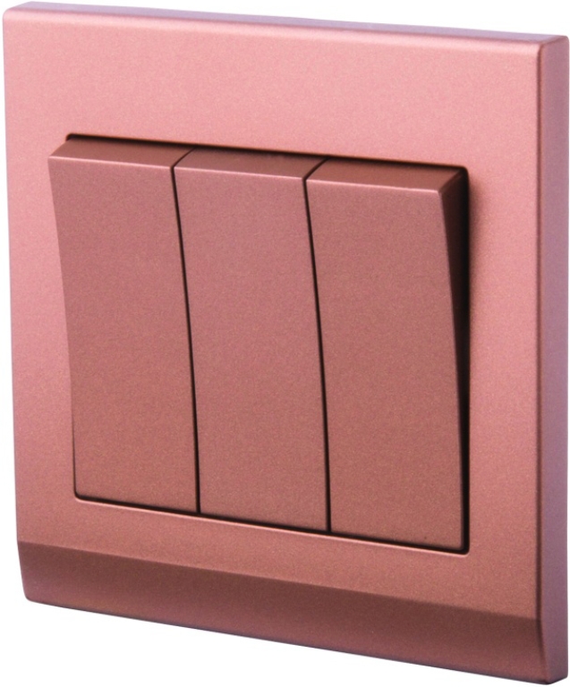 Retrotouch Simplicity Bronze 3 Gang 2 Way Mechanical Light Switch | UKES