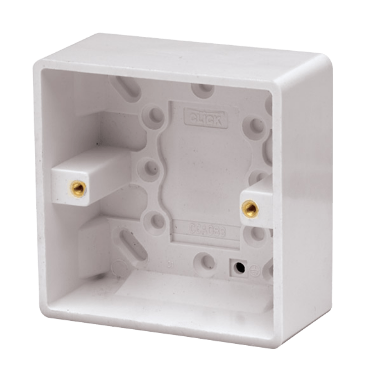 Click Curva 1 Gang 35mm Deep Moulded Pattress Box | UKES