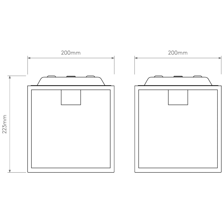 Astro Box Textured Black Outdoor Ceiling Light | UKES