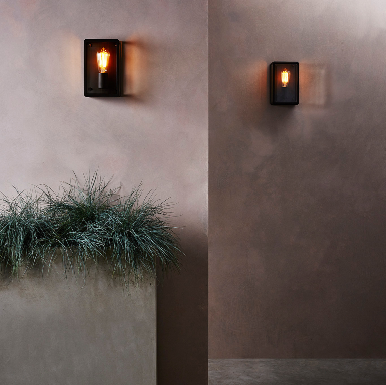 Astro Homefield 160 Black Outdoor Wall Light | UKES