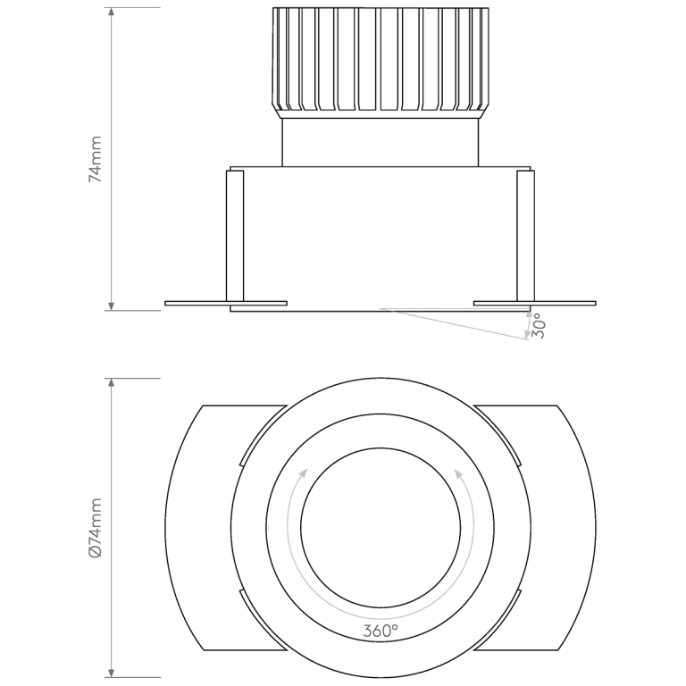 Astro Trimless Round Textured White Adjustable LED Downlight | UKES